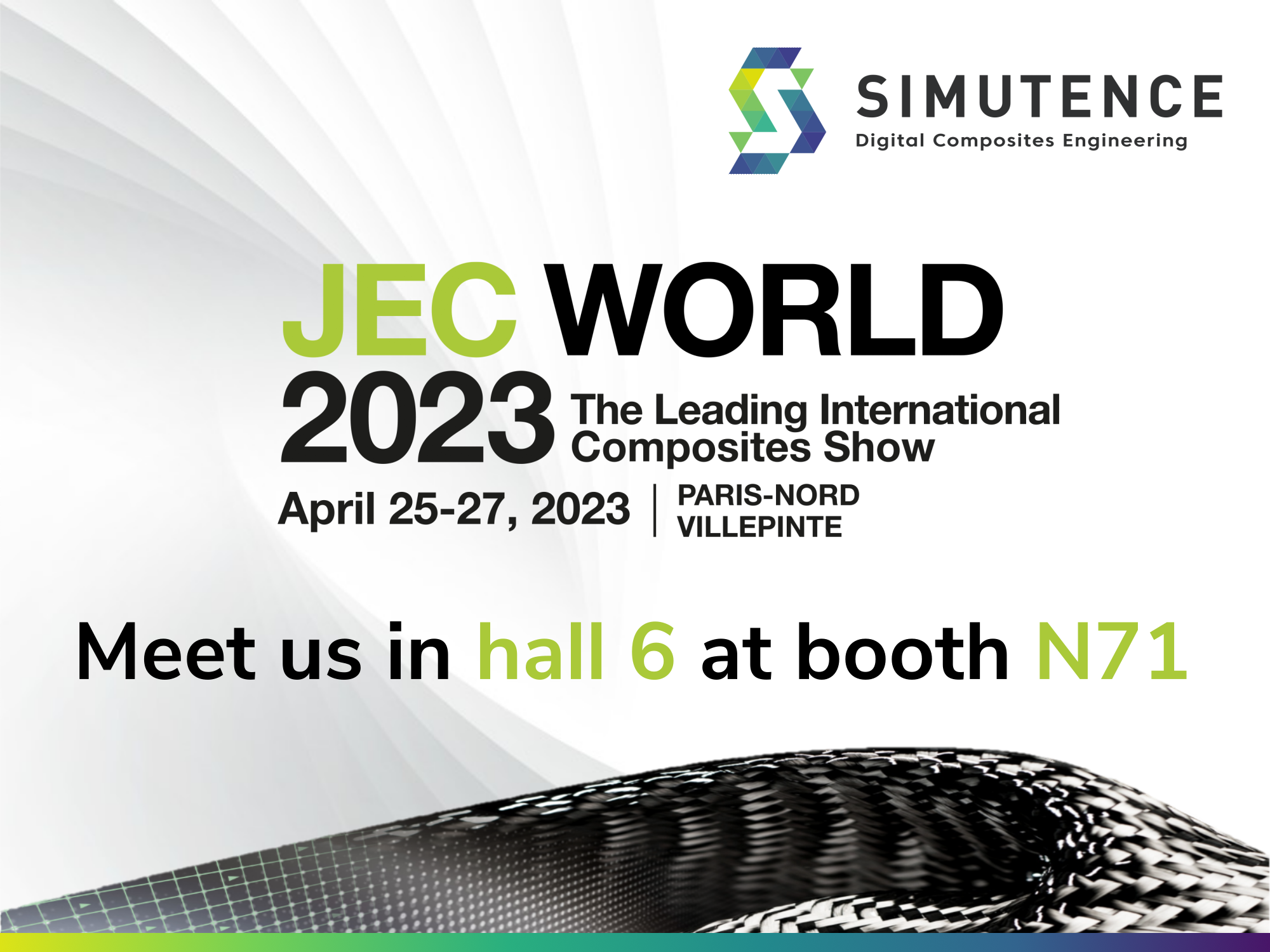 Drop by our booth at JEC World 2023 – SIMUTENCE
